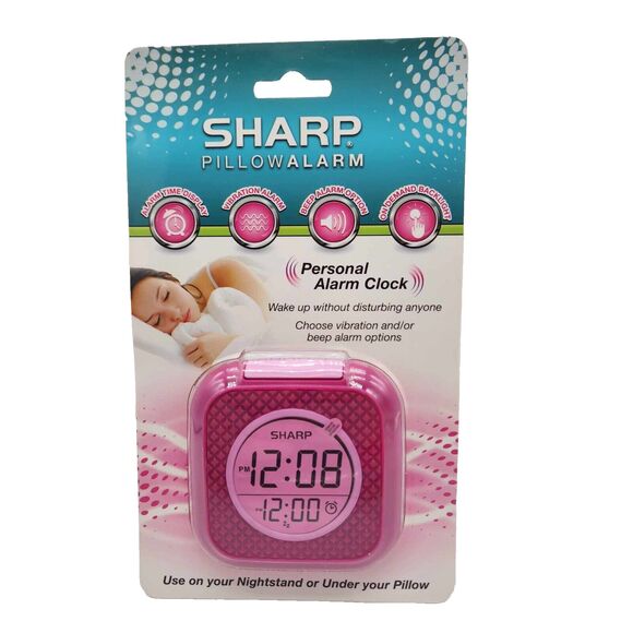 Sharp | Other | Sharp Pillow Alarm Clock Digital Personal Vibration Beep Spc562i Pink New | Poshmark